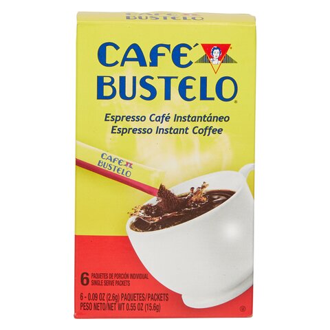 Café Bustelo 0.55 Ounce Caffeinated Instant 6 Count Packet
