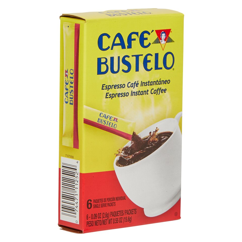 Café Bustelo 0.55 Ounce Caffeinated Instant 6 Count Packet
