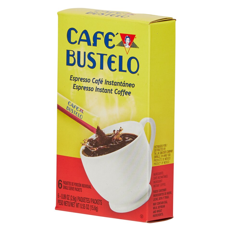 Café Bustelo 0.55 Ounce Caffeinated Instant 6 Count Packet