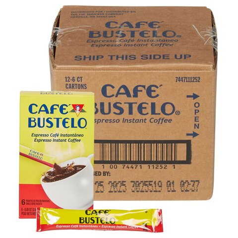 Café Bustelo 0.55 Ounce Caffeinated Instant 6 Count Packet