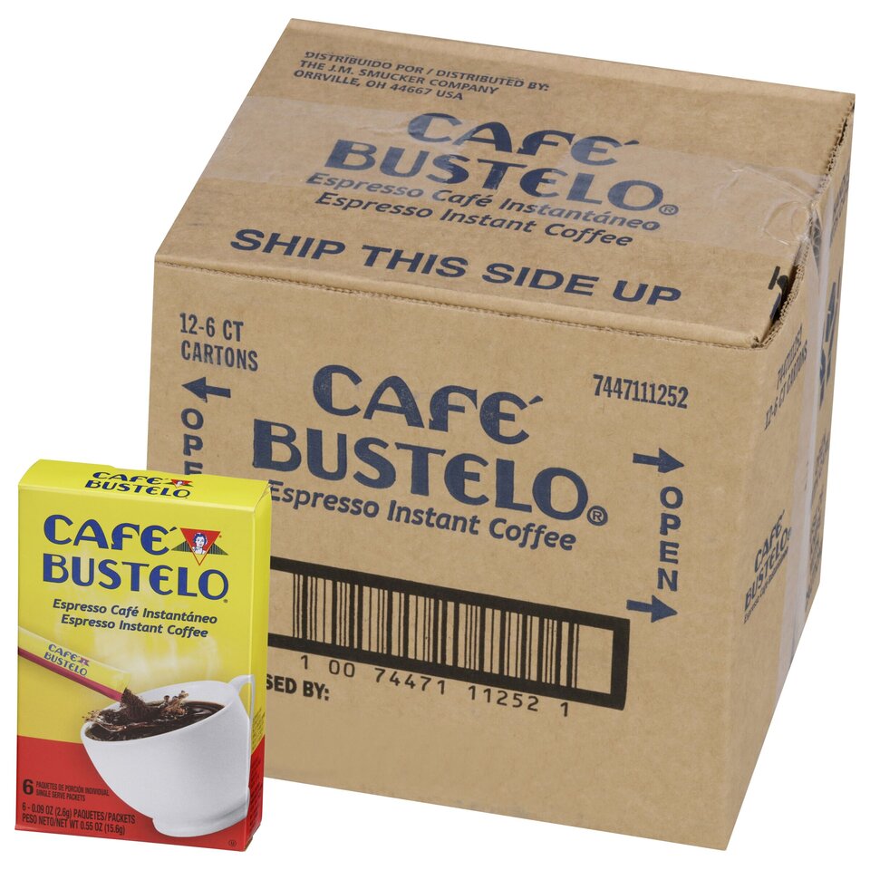 Café Bustelo 0.55 Ounce Caffeinated Instant 6 Count Packet
