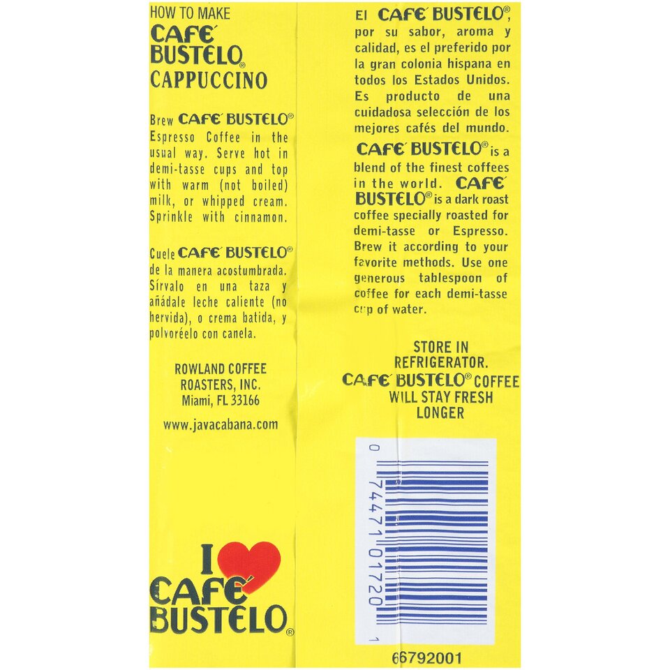Café Bustelo 10 Ounce Brick 24 Count Case