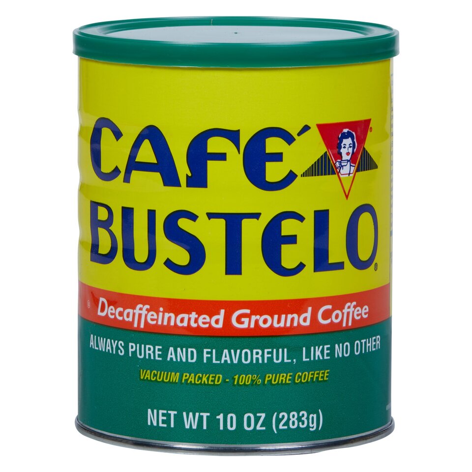 Café Bustelo 10 Ounce Decaffeinated Canister 12 Count Case