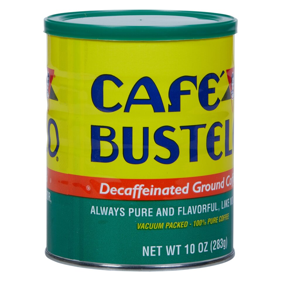 Café Bustelo 10 Ounce Decaffeinated Canister 12 Count Case
