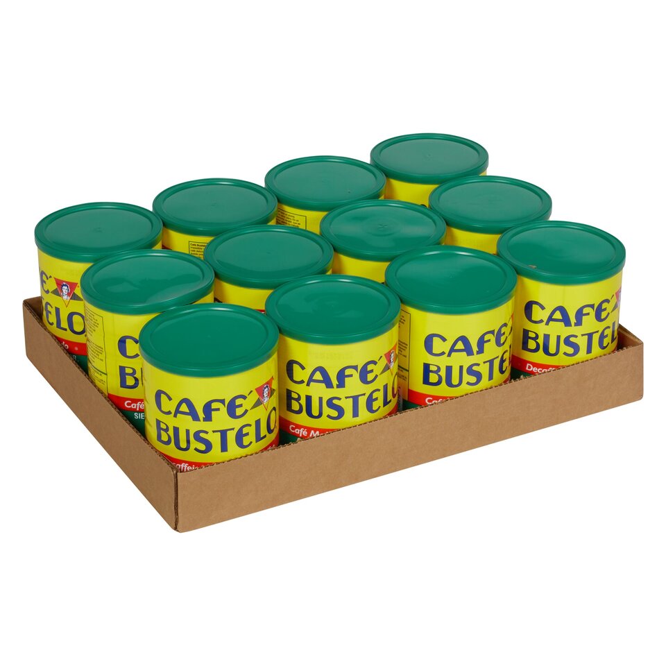Café Bustelo 10 Ounce Decaffeinated Canister 12 Count Case