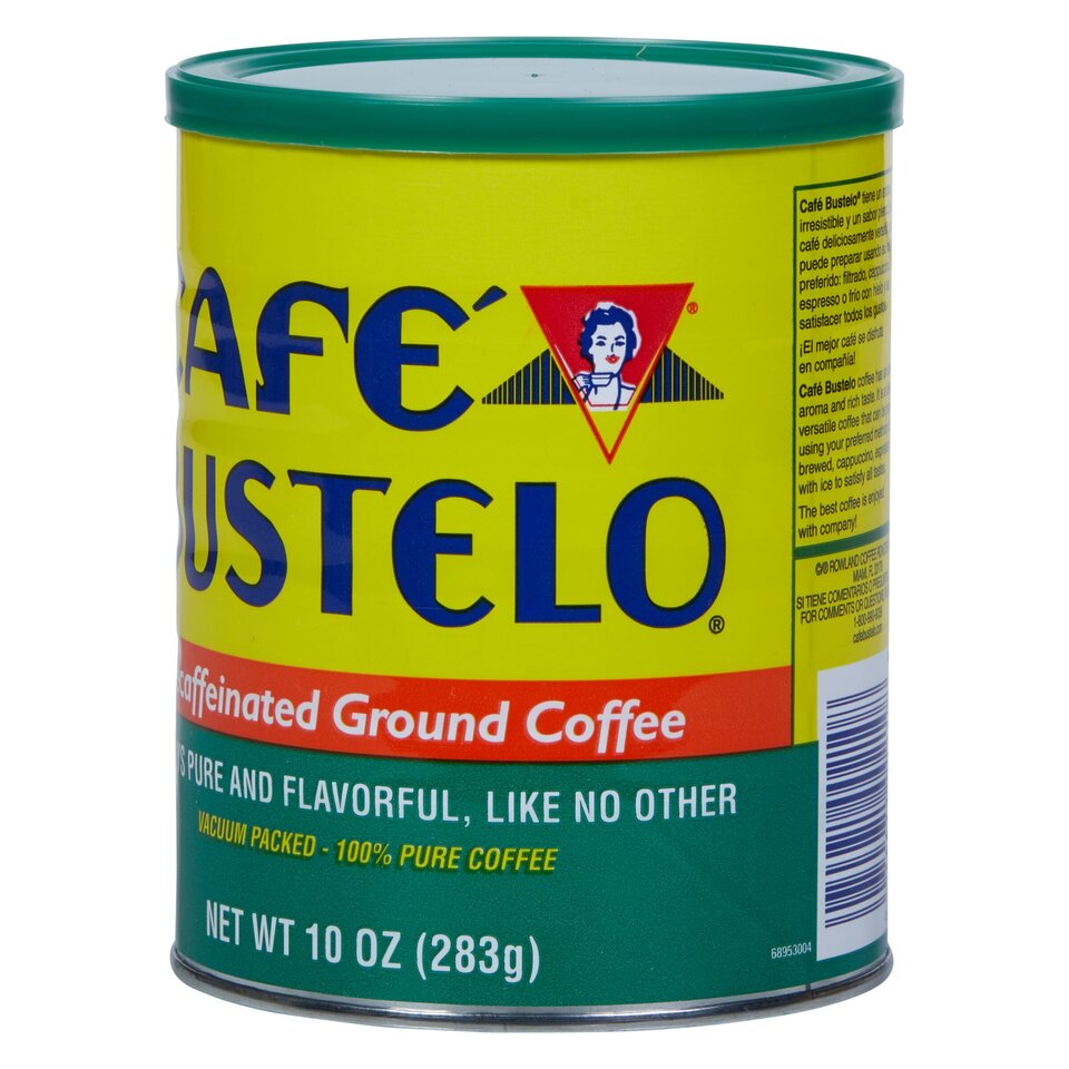 Café Bustelo 10 Ounce Decaffeinated Canister 12 Count Case