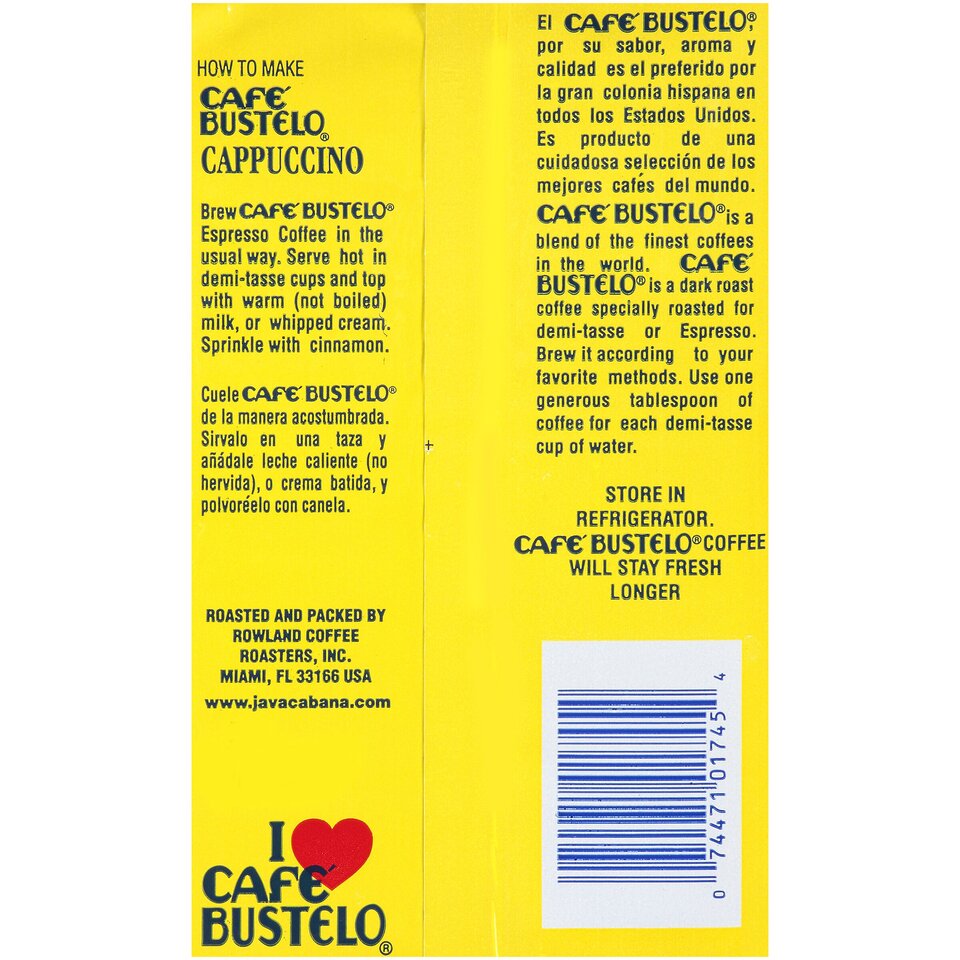 Café Bustelo 16 Ounce Brick 12 Count Case