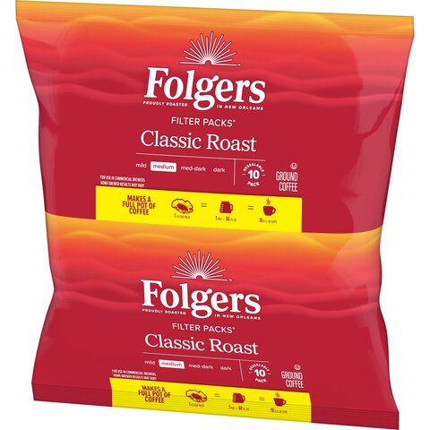 Folgers 0.9 Ounce Caffeine Regular Filter Pack