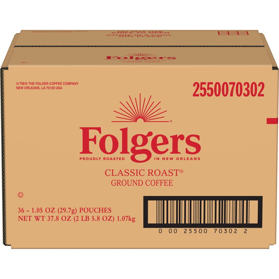 Folgers 1.05 Ounce Classic Fraction 36 Count Case