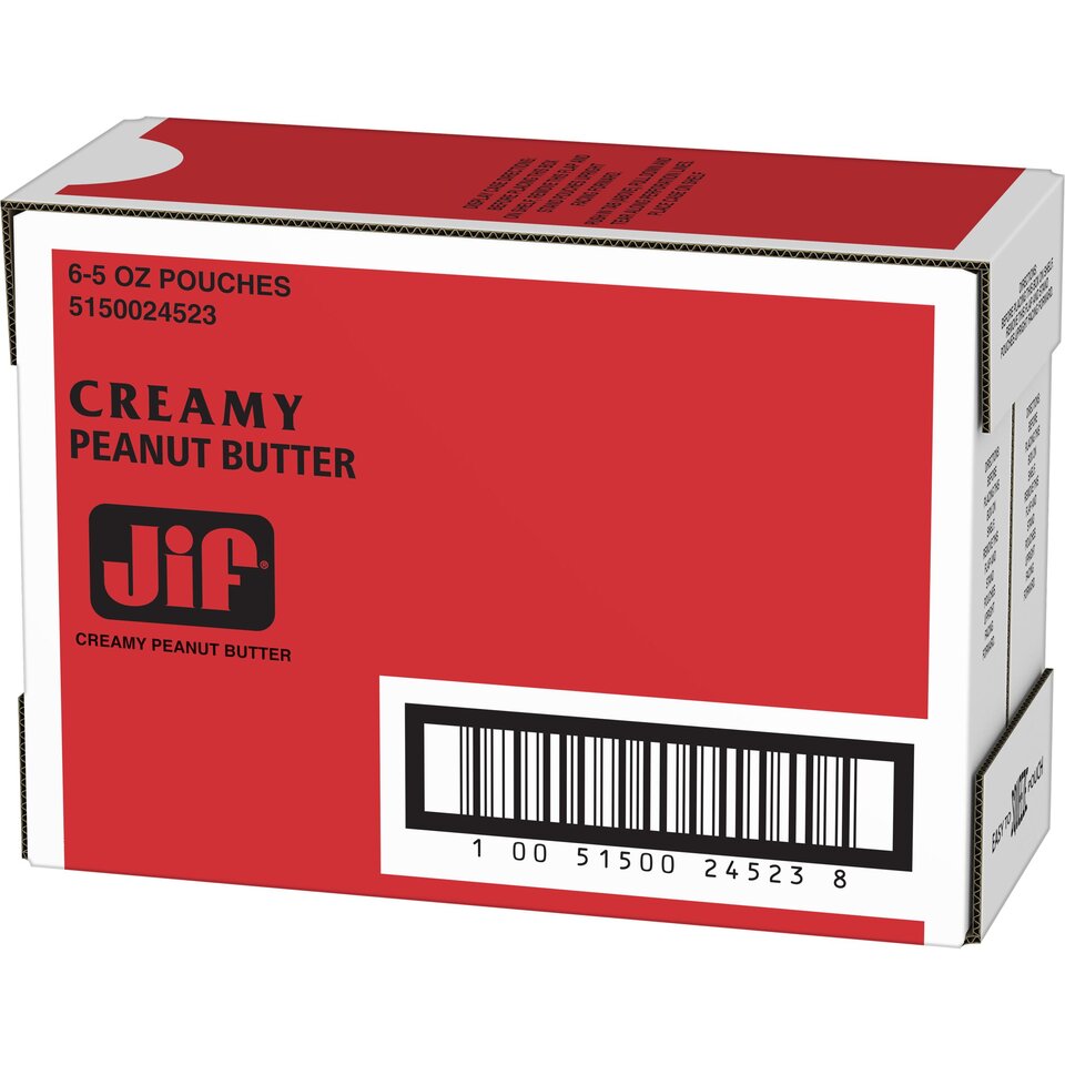 Jif 5 Ounce Creamy Squeeze Peanut Butter 6 Count Case
