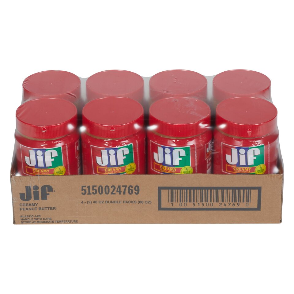 Jif 80 Ounce Creamy Peanut Butter Twin Pack