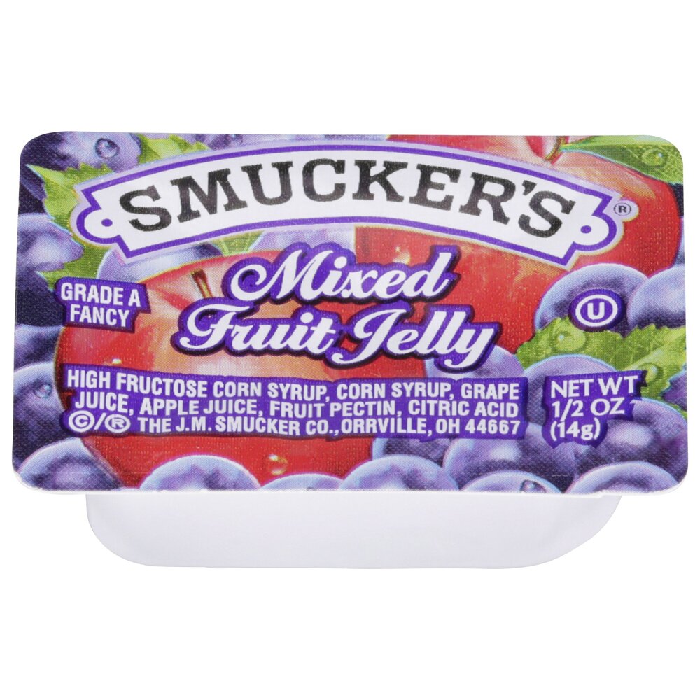 Smucker's 1/2 Ounce Mixed Fruit Jelly Plastic