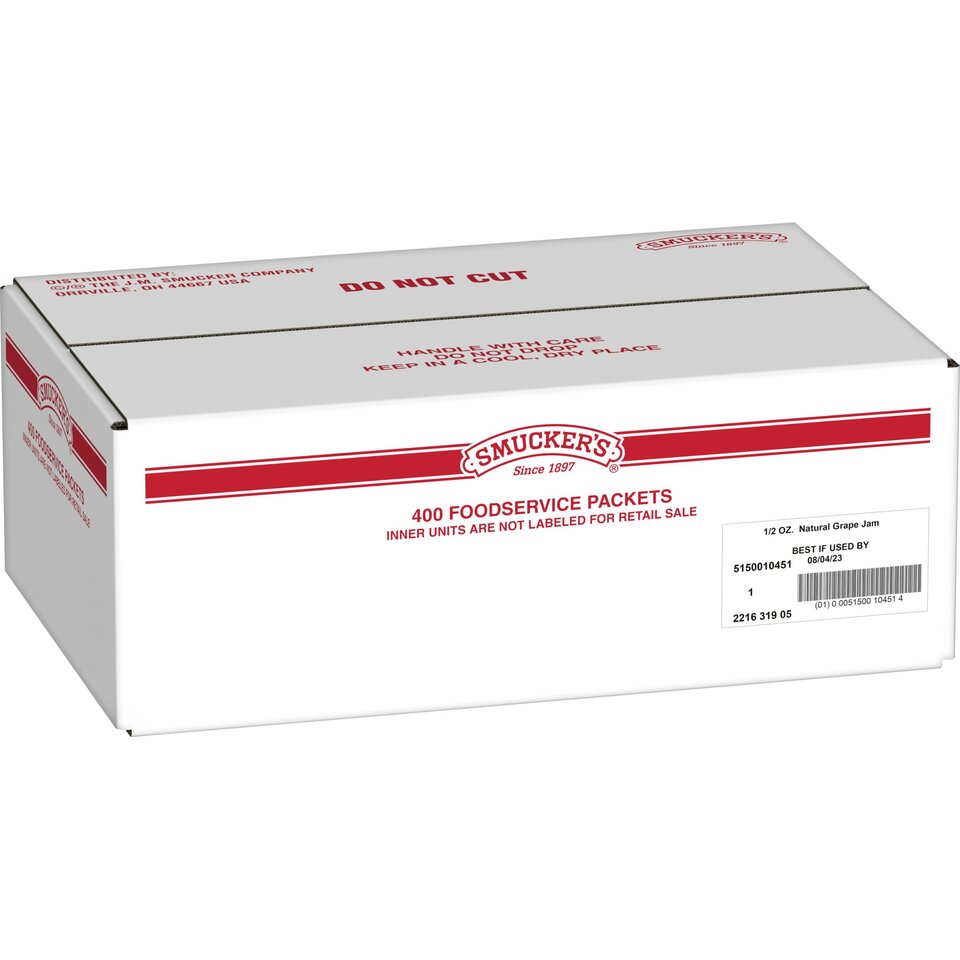 Smucker 1/2 Ounce Natural Concord Grape Jam Packet