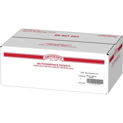 Smucker's 1/2 Ounce Natural Strawberry Jam Packet
