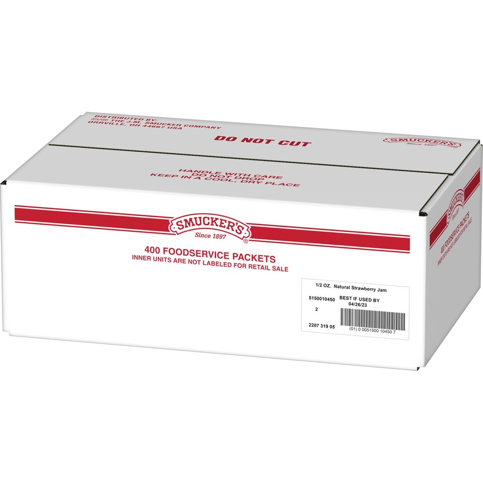 Smucker's 1/2 Ounce Natural Strawberry Jam Packet
