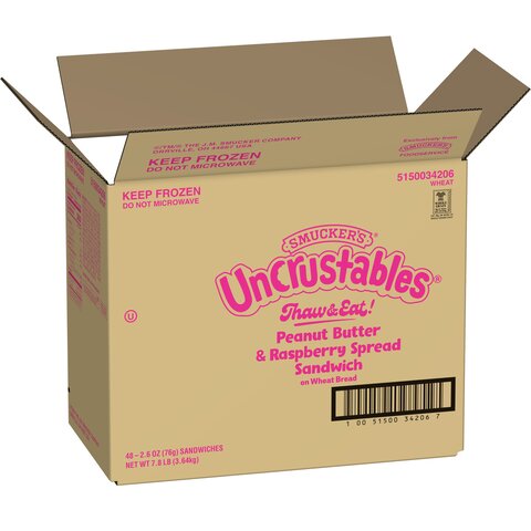Smucker's Uncrustables 2.6 Ounce Peanut Butter And Strawberry Wheat ...